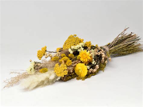 Droogbloemen Boeket Geel Naturel Cm Decofleur