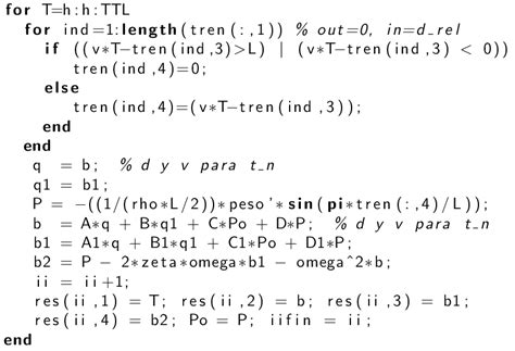 code for octave matlab for integration of modal equations 9 download scientific diagram