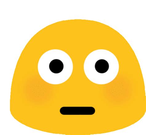 Flushed Emoji Sticker Long Livethe Blob Shocked Surprised Discover