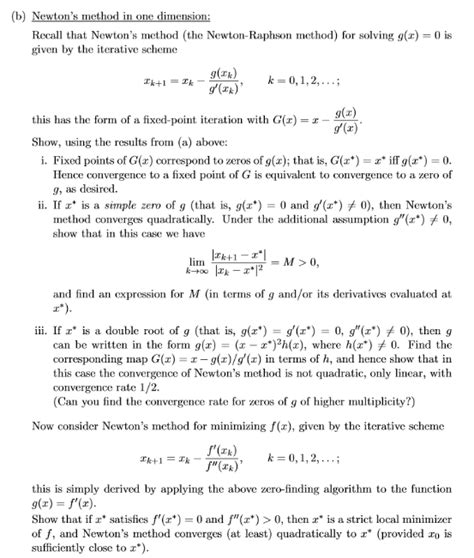 solved b newton s method in one dimension recall that