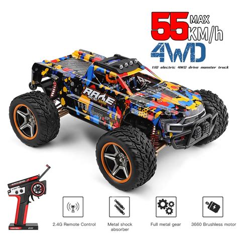 Wltoys 104016 104018 1 10 RC Car 4WD With Led Lights 55KM H Remote