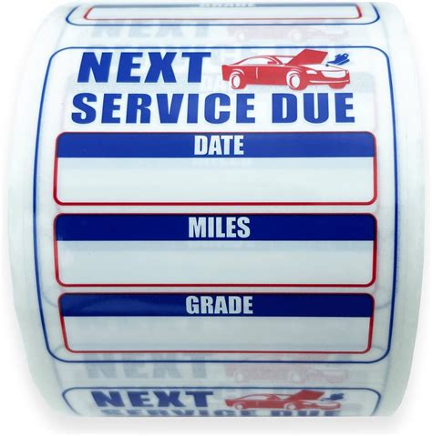 Amazon Checkered Flag Oil Change Service Reminder Stickers 250