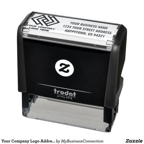 Your Company Logo Address Self Inking Stamp Business Stamps Self