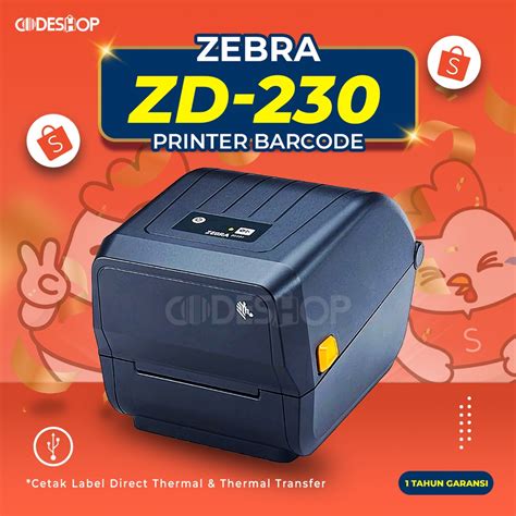 Jual ALAT CETAK BARCODE TEMPEL DAN RESI ZEBRA ZD230 ZD 230 ZEBRA
