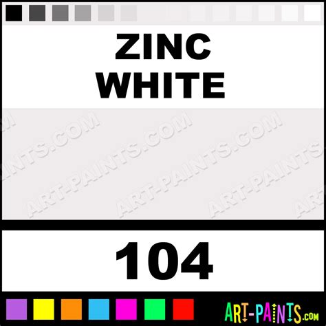 Zinc White H2Oil Oil Paints 104 Zinc White Paint Zinc White Color