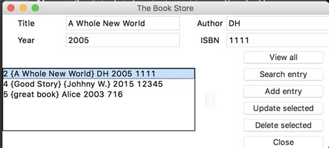 Github Daniel Huang Python Gui Bookstore Database Application