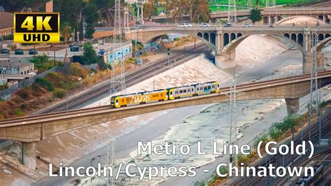 La Metro L Line Gold Trains Between Lincoln Cypress And