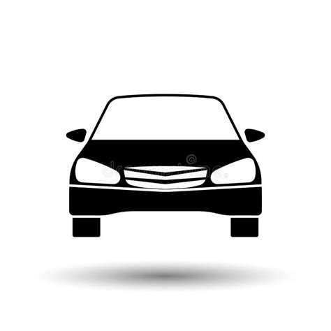 Vista Delantera Del Icono Del Coche Del Sed n Ilustración del Vector