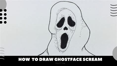 How To Draw Ghostface Scream Easy Youtube