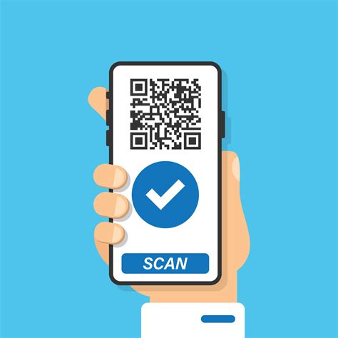 Qr Code Scan Icon In Flat Style Mobile Phone Scanning Vector