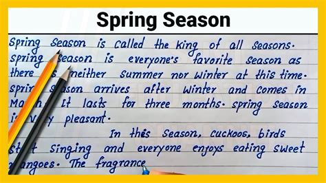 How To Write English Paragraph On Spring Season Write English Essay