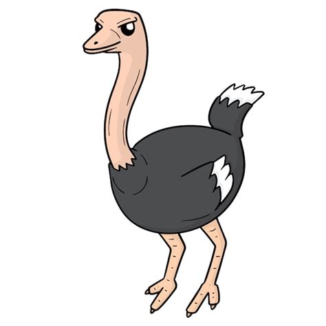 Cartoon strauß Premium Vektor