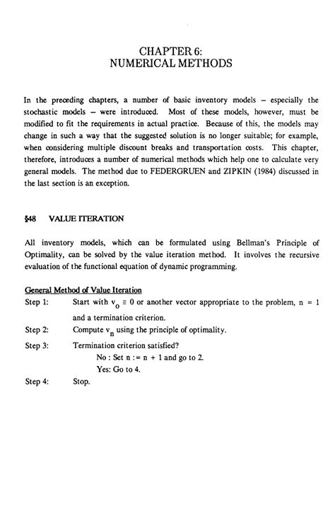 INDU 423 Lecture 44 C H A P T E R 6 NUMERICAL METHODS In The