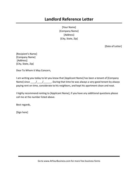 Landlord Tenant Letter Templates