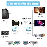 HYZUO DVI To VGA Adapter Active DVI D 24 1 To VGA Link Video Cable