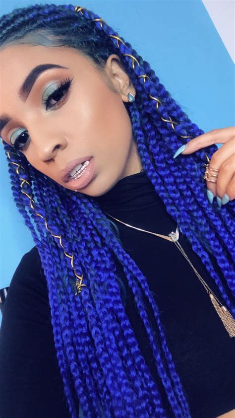 60 Top Photos Blue Hair Braids Image Result For Braids With Blue Hair Hair Styles Braid In