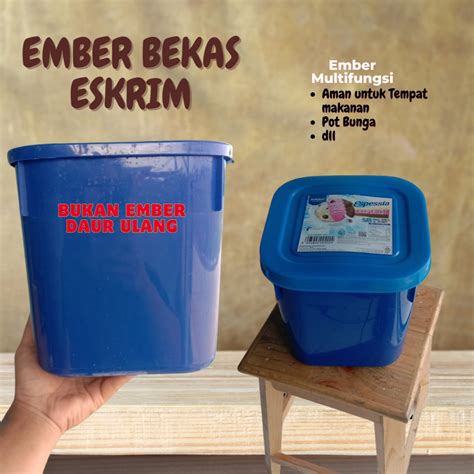 Jual Ember Bekas Es Krim 8 Liter Ember Plastik Box Plastik Toples