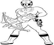 Coloriage Power Rangers Mega Force Hammer JeColorie