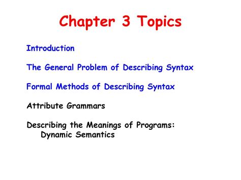 describing syntax and semantics ppt download