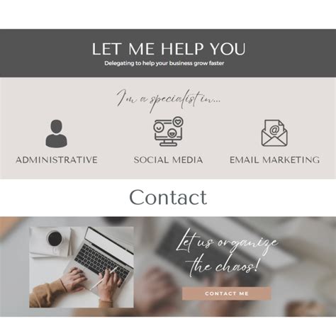 Virtual Assistant Canva Website Templates