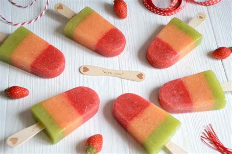 Bâtonnets glacés aux 3 fruits pur fruit Recette Glace Batonnet