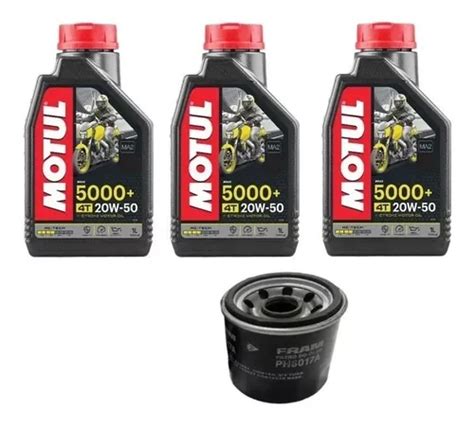 Kit Troca Óleo E Filtro Yamaha Yzf r6 Motul 5000 20w50 Parcelamento
