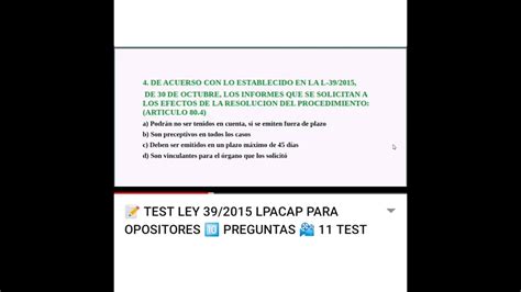 11 TEST ACTUALIZADO 2021 TEST LEY 39 2015 LPACAP PARA OPOSITORES