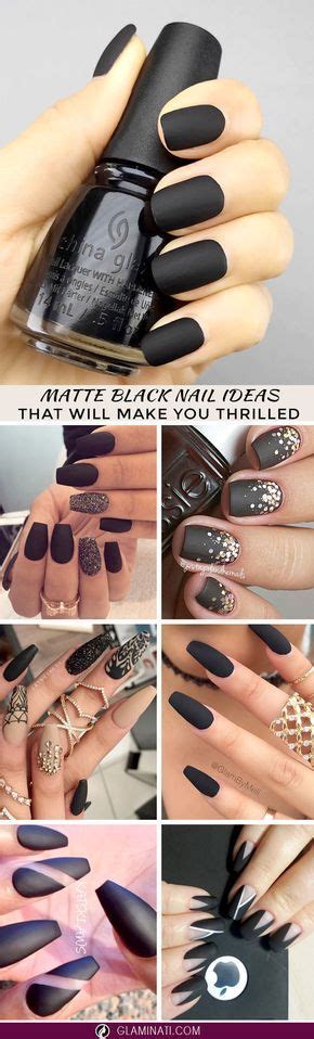 Matte Black Nails Designs That Will Make You Thrilled In