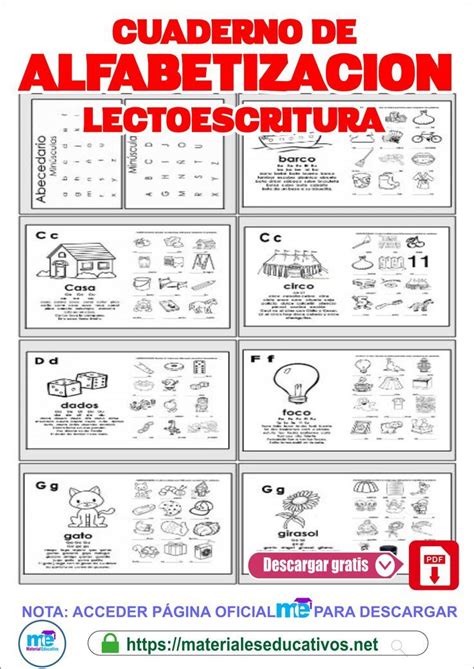 CUADERNO DE ALFABETIZACION LECTOESCRITURA En 2022 Lectoescritura