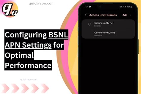 BSNL APN Settings A Guide To Mobile Data Connectivity Quick APN Settings