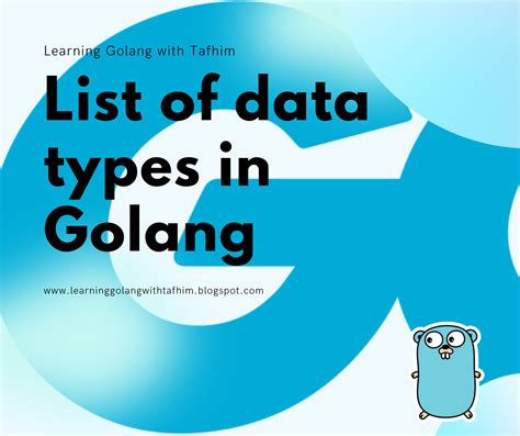 List Of Data Types In Golang