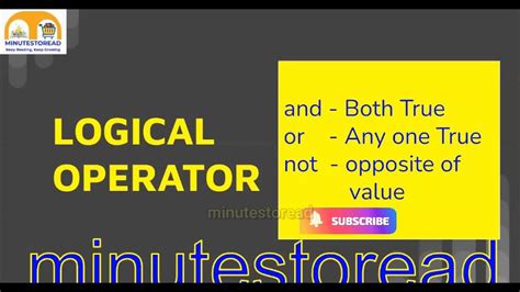 4 logical operators in tamil python logical operators and or not truth table in tamil