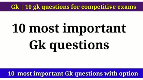 Gk Gk Questions Most Important Gk Questions Gk Questions For