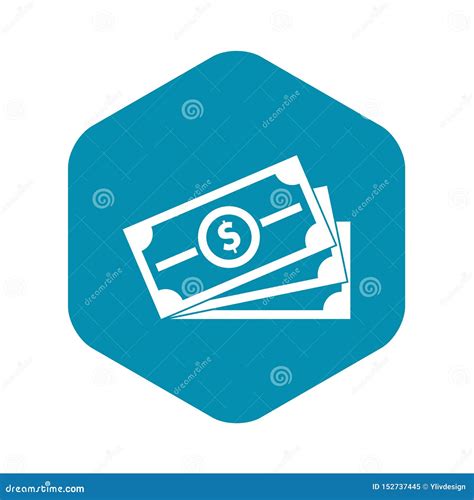 Pila De Icono De Los Billetes De D lar Estilo Simple Ilustración del
