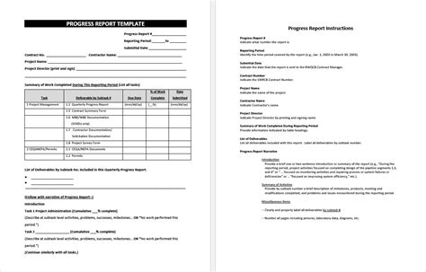 Progress Report Template Doc Atlanticcityaquarium