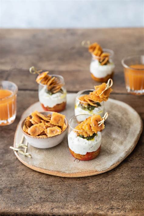 Recette de Ravioles à poêler Tomate Mozzarelle Verrines aux poivrons