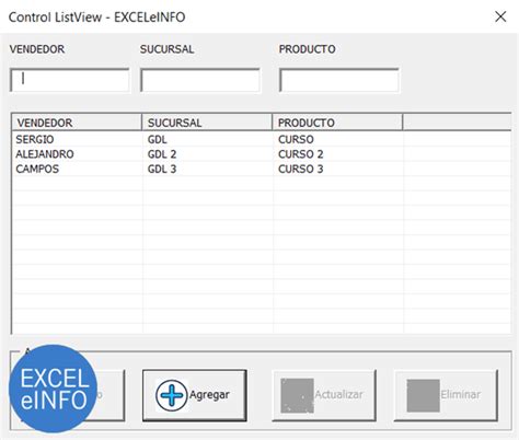 Curso Excel Vba Y Macros Cap Formularios Listview Alta