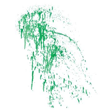 Green Color Paint Splatter Transparent Paint Splatter Color Splatter