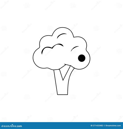 Broccoli Gemüse Symbol Vektordesign Vorlage Broccoli Symbol