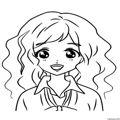 Anime Sumiko Smile Girl Coloring Page Turkau