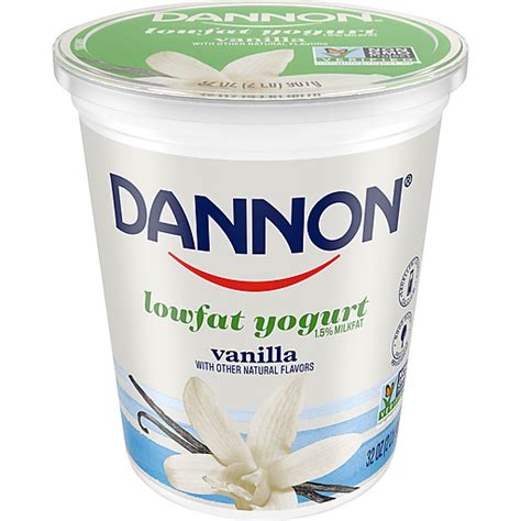 Dannon Vanilla Lowfat Yogurt 32 Oz Tub Low Fat Nonfat Fife Lake