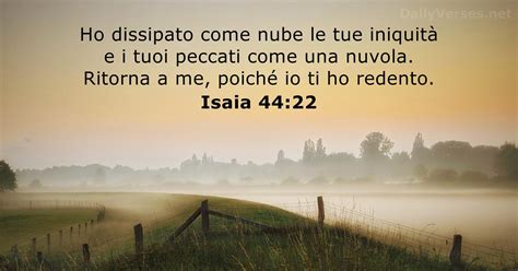 5 Febbraio 2022 Versetto Della Bibbia Del Giorno Isaia 44 22