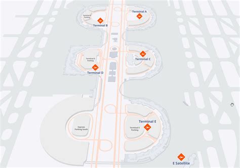 Terminals At The Dallas Fort Worth Airport Dfw Airport Terminal Map
