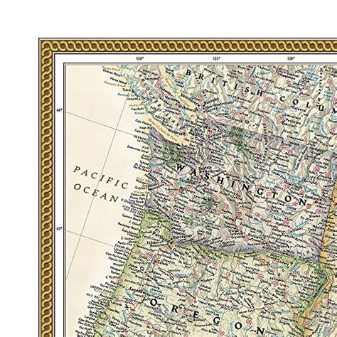National Geographic United States Wall Map Executive Laminated 43