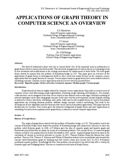 applications of graph theory in computer science an overview pdf graph theory vertex