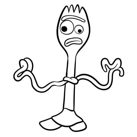 Sorridente Forky Para Colorir Imprimir E Desenhar Colorirme Images