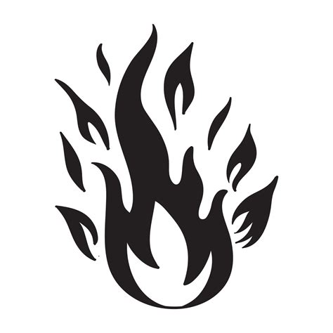 Hand Drawn Fire Icons Fire Flames Icons Vector Set Hand Drawn Doodle