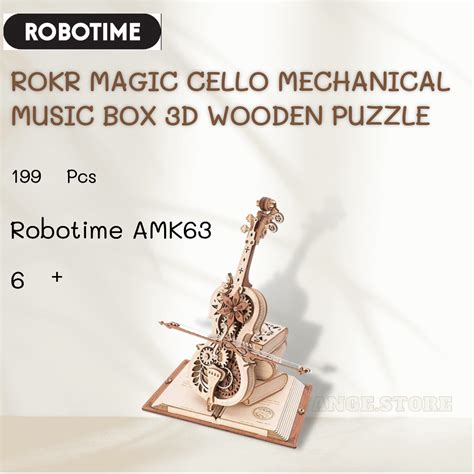 Robotime Creator Expert Amk Rokr Magic Cello Mechanical Music Box D