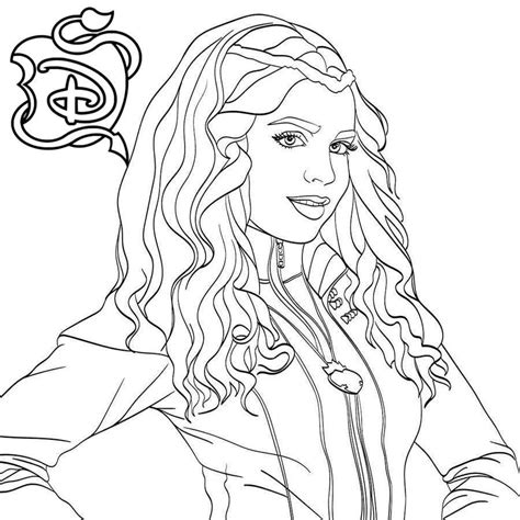 43 Descendants Mal And Evie Coloring Pages Ideas In 2021