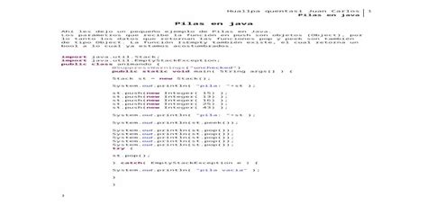 Pilas en java Web viewPilas en java 1 Pilas en java Ahí les dejo un